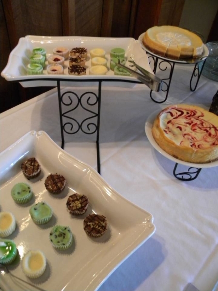 Cadscading Cheesecake Table at a wedding at Pettibone Resort in La ...