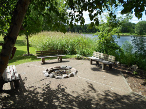 Campfire Ring on the Mississippi River at Pettibone Resort in La Crosse ...